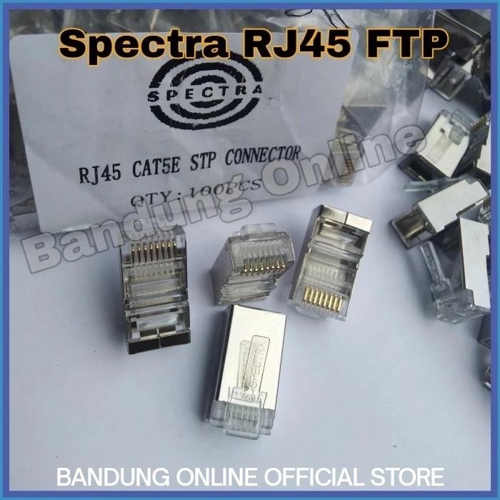 Jual Ready Spectra Rj45 Cat5E Original Ftp Stp Metal Outdoor 50/100Pcs ...