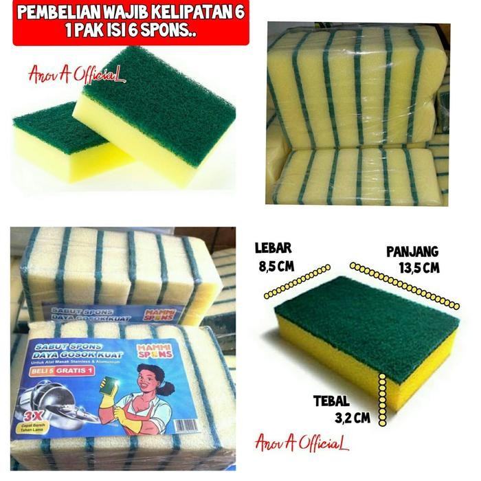 Jual SPONS CUCI PIRING . BUSA SABUT . SPONGE . MERK MAMMI SPONS ...