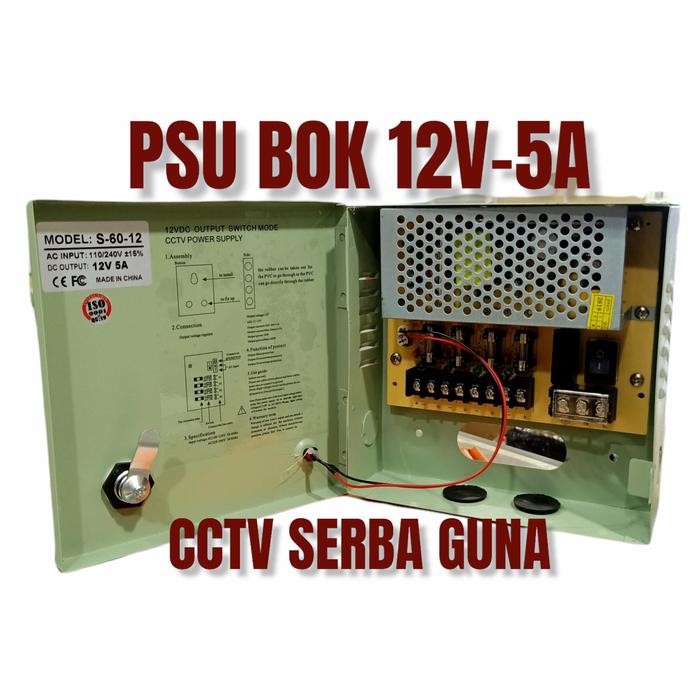 Jual Power Suplay Bok 5A 12V Panel Buat Cctv 4Ch | Shopee Indonesia