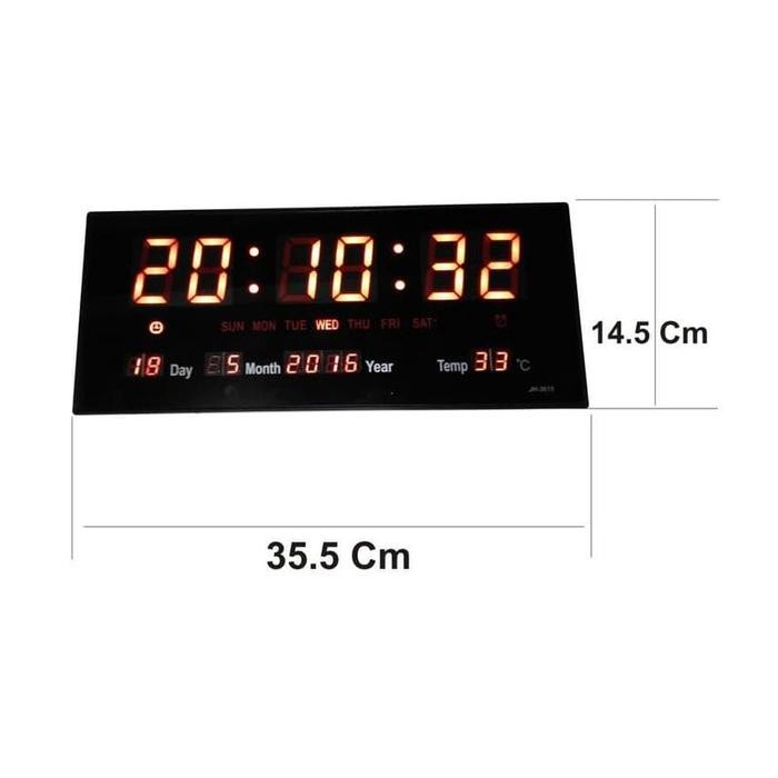 Jual JAM DINDING DIGITAL LED MEJA LED CLOCK 3615 MERAH | Shopee Indonesia