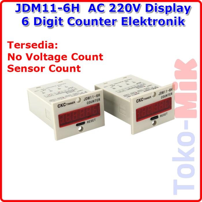 Jual JDM11-6H DIGITAL COUNTER PENGHITUNG ELEKTRONIK 6 DIGIT DISPLAY AC ...