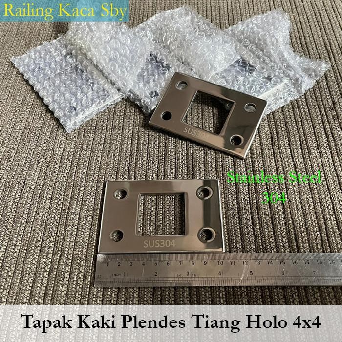 Jual [Expert] PLENDES TAPAK KAKI TIANG RAILING HOLLOW 4X4 SUS304 ...