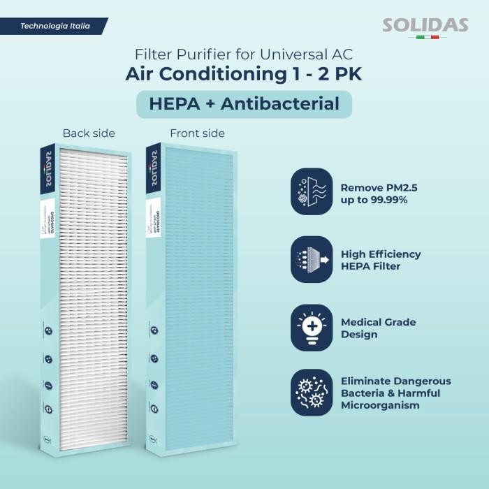 Jual FILTER HEPA+ANTIBACTERIAL FOR UNIVERSAL AIR CONDITIONER 1-2 PK ...