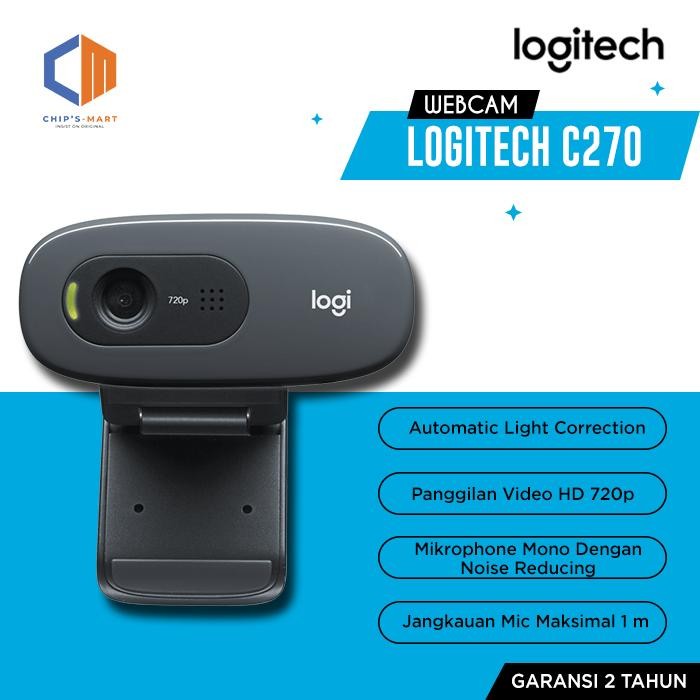 Jual Logitech Webcam C270 Hd - 100% Original Garansi Resmi | Shopee ...