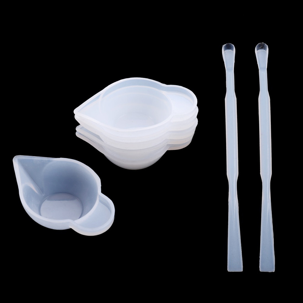 Jual 5pcs 10ml Reusable Resin Art Mixing Measuring Cups Silicone Stir ...
