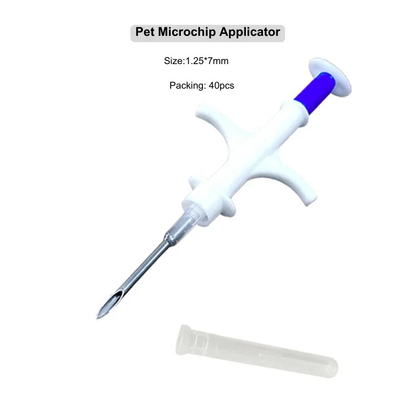 Jual 40X Glass Microchip 1.25*7Mm Smart Pet Chips Animal Id Tag With ...
