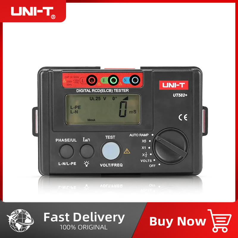 Jual New UNI-T Digital RCD (ELCB) Tester UT582+ AUTO RAMP Leakage ...