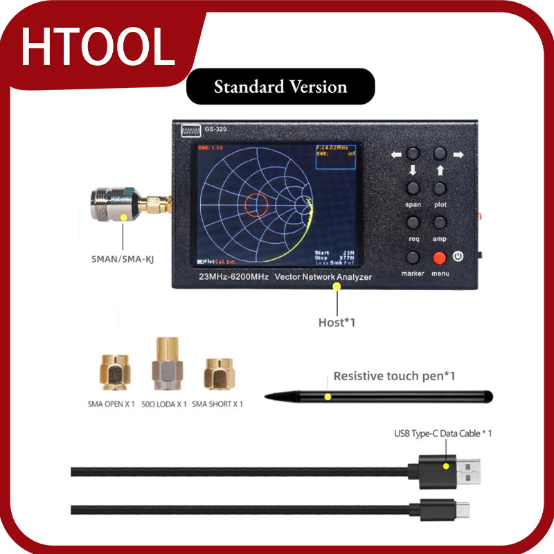 Jual New GS320 HTOOL 6G Vector Network Analyzer RF Antenna Tester VNA ...