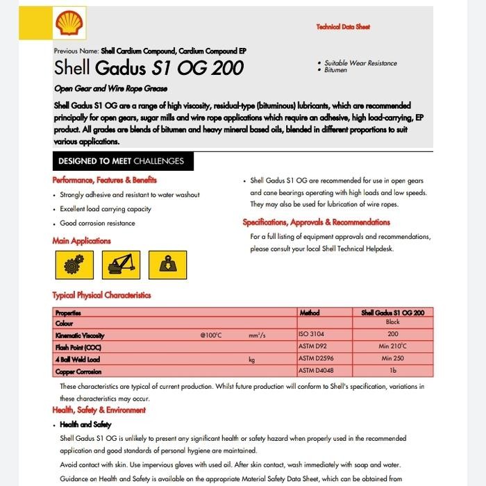 Jual SHELL GADUS S1 OG 200 (SHELL CARDIUM COMPOUND) WIRE ROPE GEAR ...