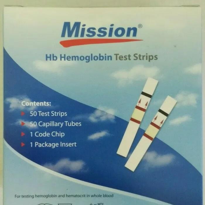 Jual Hb Mission Hemoglobin Mission Test Strip Mission Hb | Shopee Indonesia
