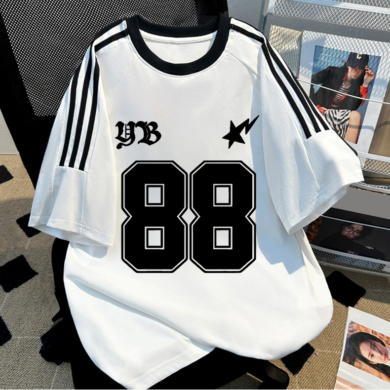 Jual Baju oversize jersey | Kaos Raglan Stripes Olahraga Pria | Kaos ...