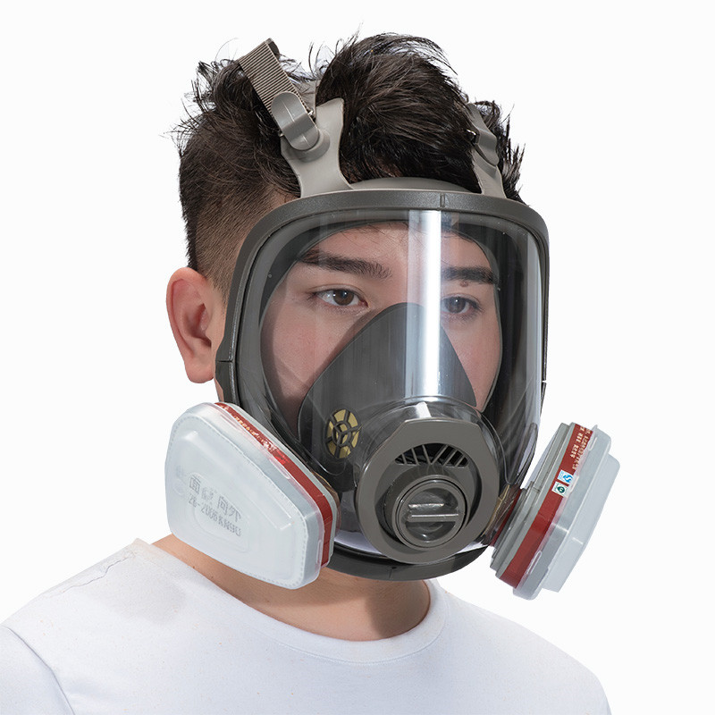 Jual 7 In 1 Respirator Mask Reusable Face Respirators With Filters ...