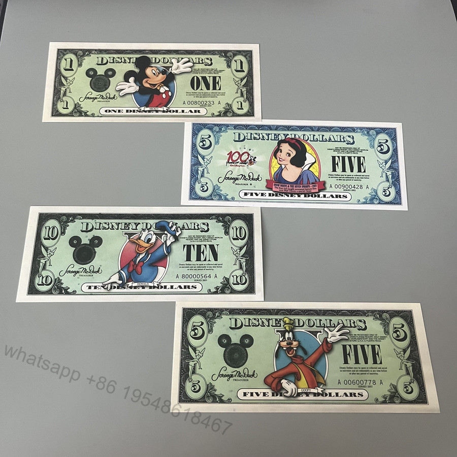 Jual 4 Models Disney Paper Commemorative Banknote Non Circulating Notes ...