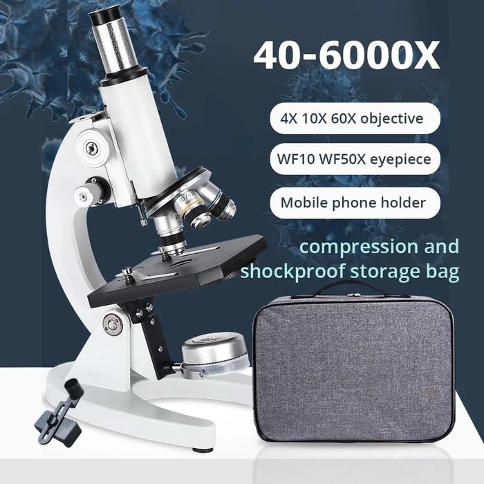 Jual 6000X High Magnification Optical Microscope Professional Biology ...