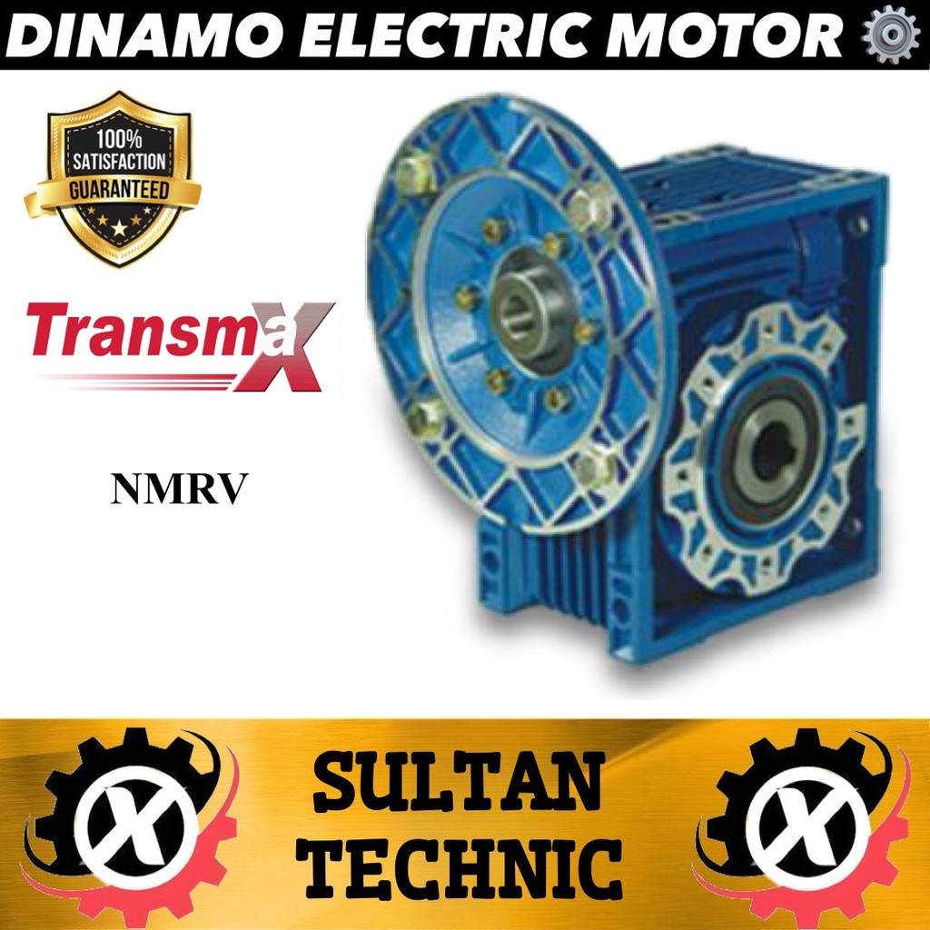 Jual Gearbox worm gear Transmax NMRV 075 RATIO 1:7.5 - 1:100 GEAR BOX ...