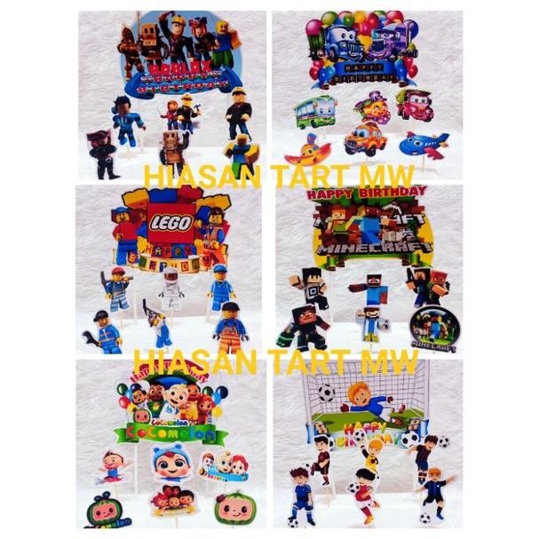 Jual Cake Topper Laki Karakter Roblox Minecraft Lego / Hiasan Kue Ultah ...