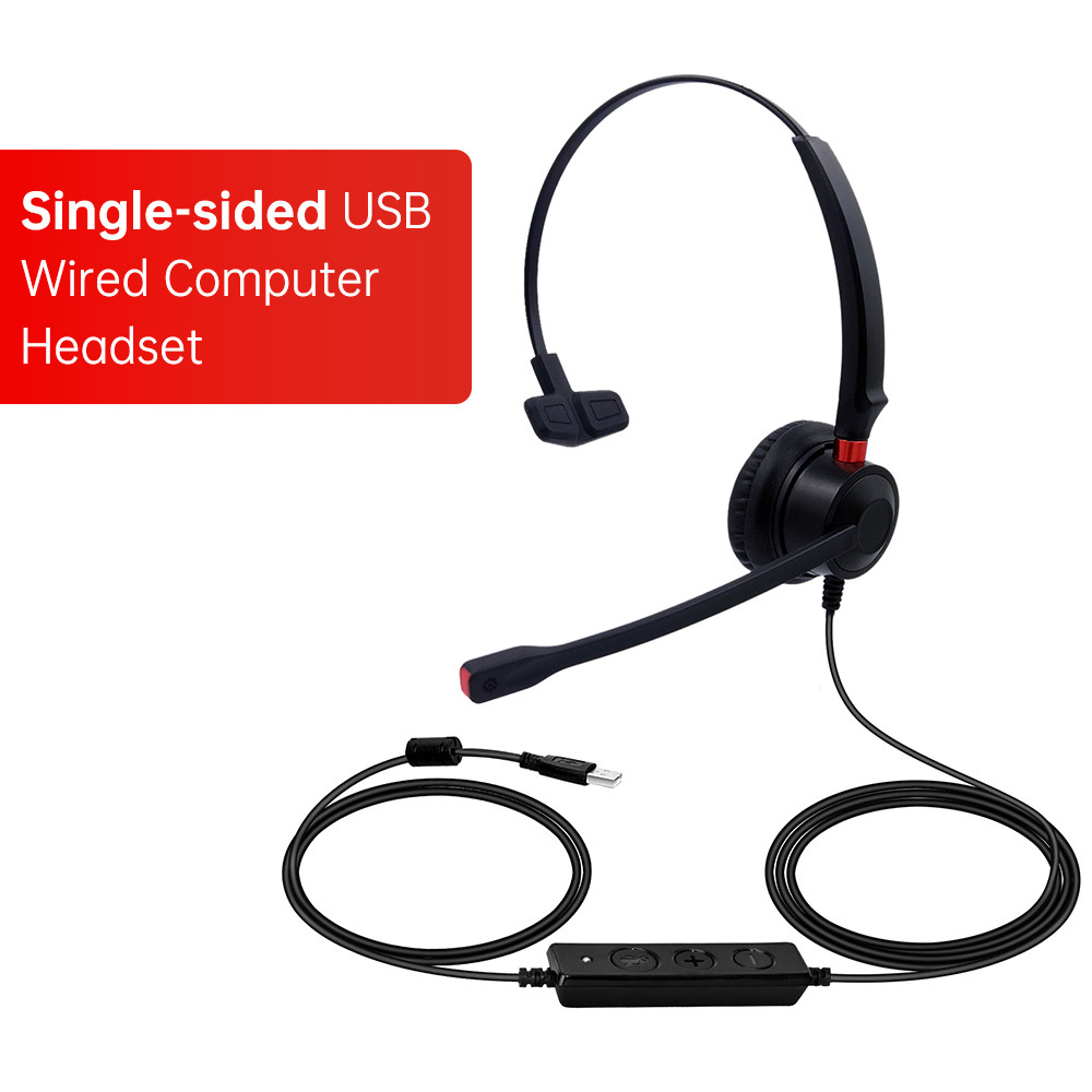 Jual USB Wired Computer Headset with Microphone Noise-reduction ...