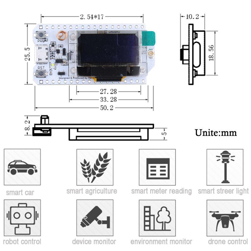 Jual 2 sets ESP32 Lora V3 Kit 0.96 Inch OLED Display BT WIFI ...