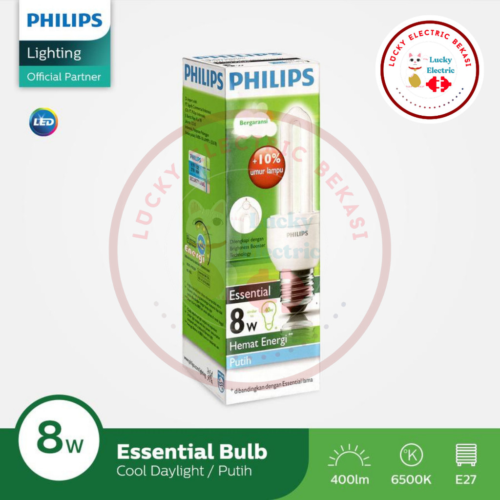 Jual LAMPU PHILIPS ESSENTIAL 8W KUNING & PUTIH | Shopee Indonesia