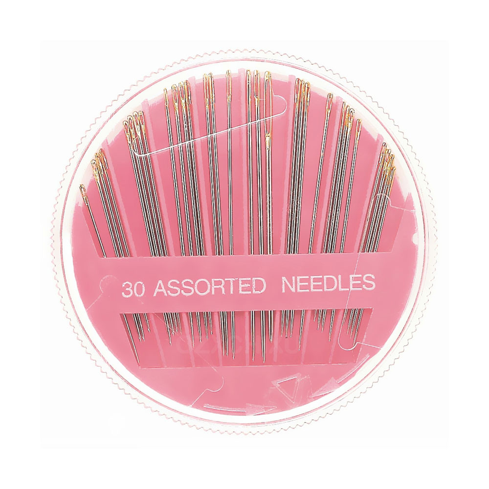 Jual High Quality 1 Pack=(30Pc) Compact Assorted Hand Sewing Needles ...