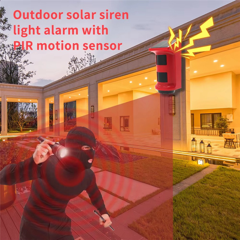 Jual Solar Infrared Alarm Human Body Sensor Anti-Theft Alarm Solar ...