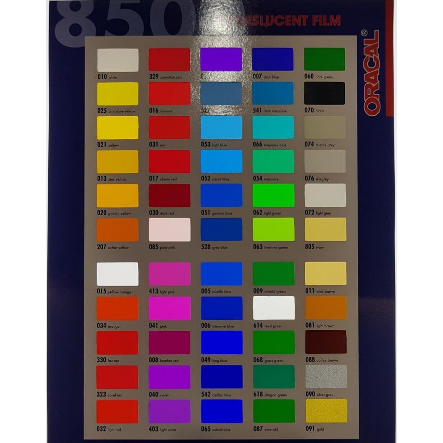 Jual Sticker Oracal 8500 Translucent lebar 126cm (Harga per 1 Meter ...