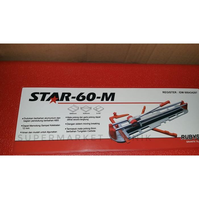 Jual Limited Alat Potong Manual Star Ruby 60 M/Alat Potong Keramik ...
