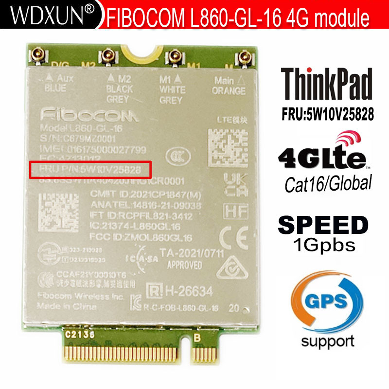 Jual 4G Module Fibocom L860-GL-16 5W10V25828 for Lenovo Thinkpad T14 ...