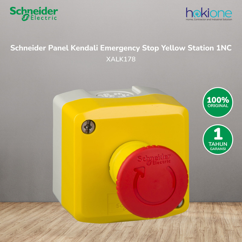 Jual Schneider Panel Kendali Emergency Stop Yellow Station 1NC ...