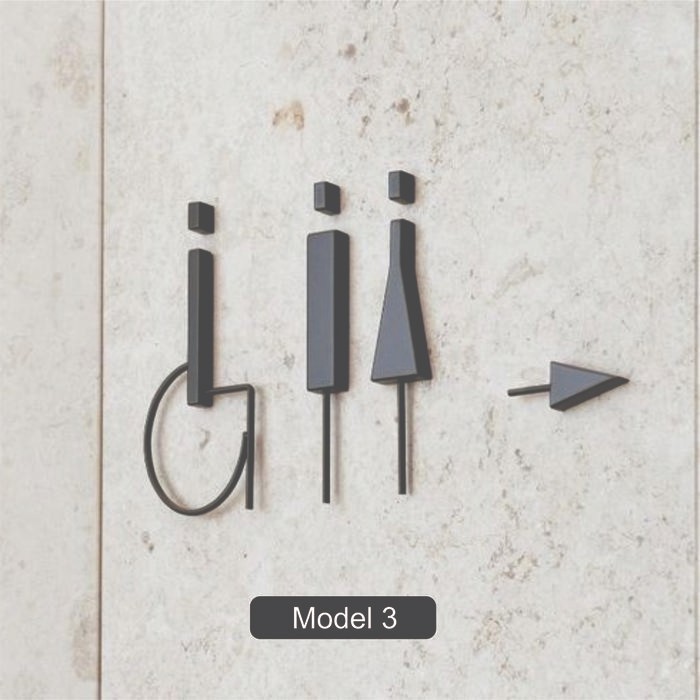 Jual Toilet Sign Acrylic Modern / Tanda Toilet / Sign Toilet Cafe ...