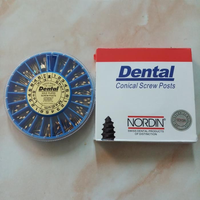 Jual Dental Screw Posts Nordin Swiss/ Post Pin | Shopee Indonesia