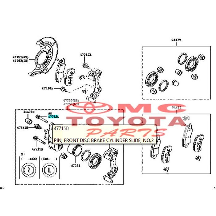 Jual BestSeller Baut Pin Caliper Bagian Atas Agya Ayla Original Toyota ...