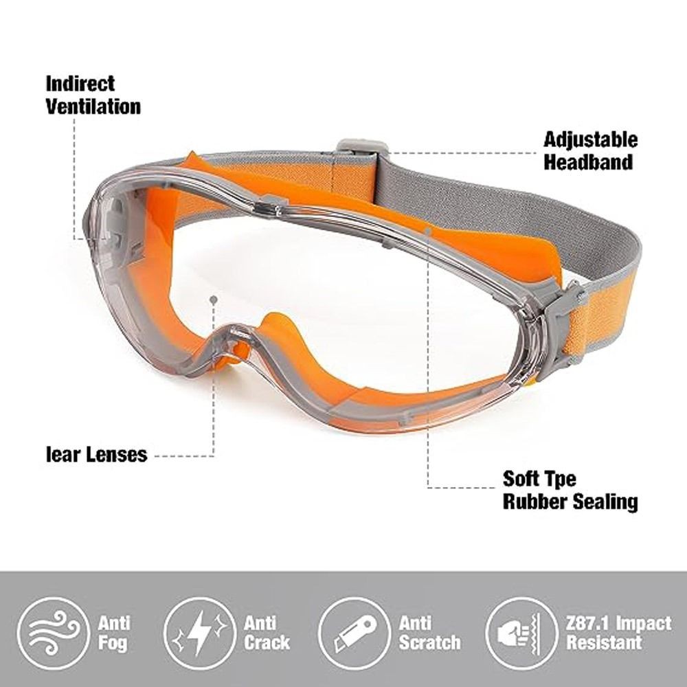 Jual UV Protection Industrial Grade Safety Goggles, Anti Fog Clear Lens ...