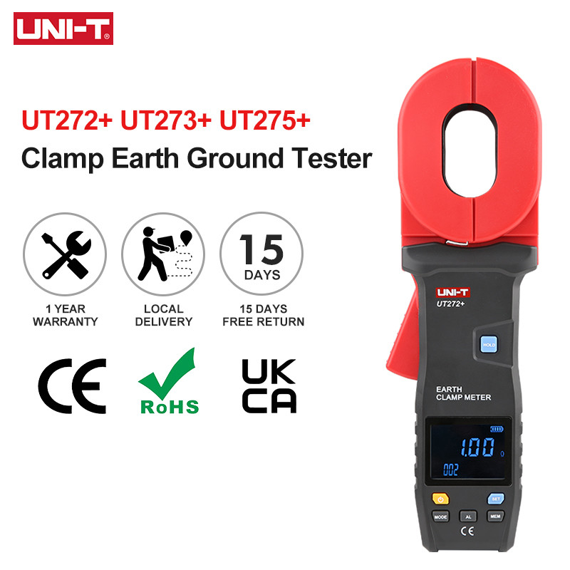Jual UNI-T Grounding Resistance Meter UT272+ UT273+ UT275+ Digital ...