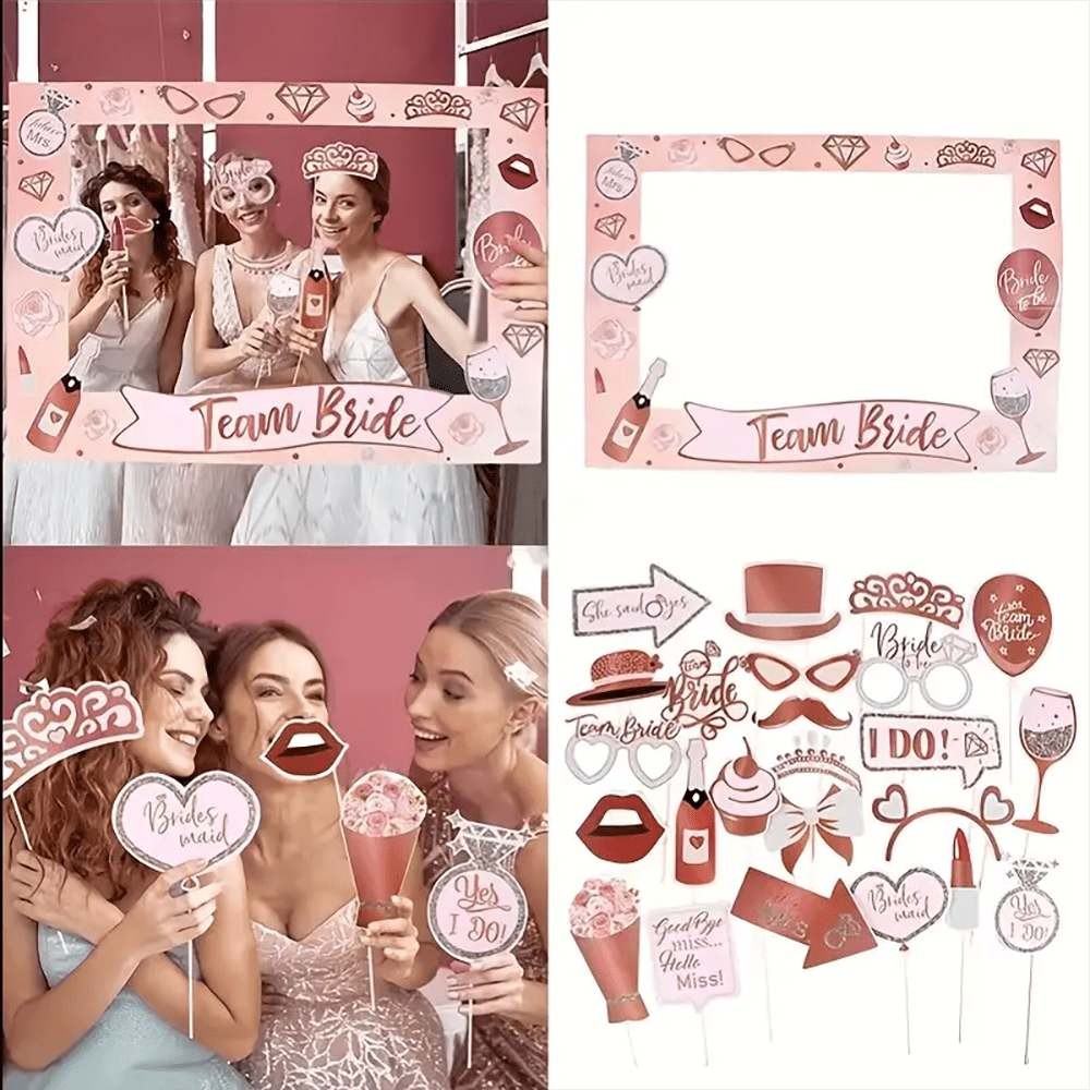 Jual Paper Bluee Photo Booth Props Rose Golden Birthday Party ...