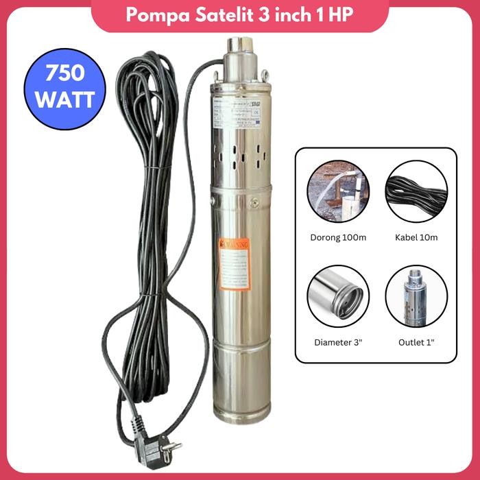Jual Pompa Satelite 100 Meter Pompa Celup Sumur 3 Inch Pompa Sumur ...