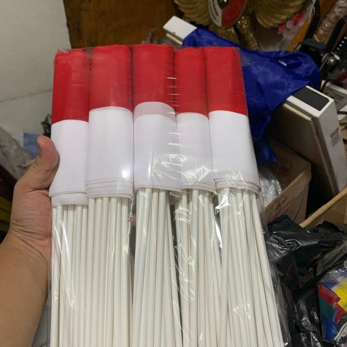 Jual BENDERA TANGAN STICK MERAH PUTIH | Shopee Indonesia