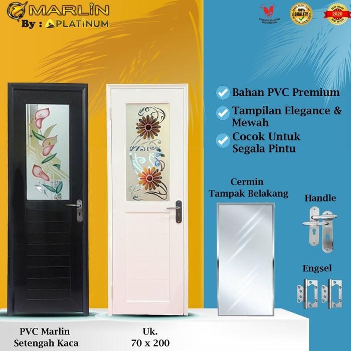 Jual Pintu Kamar Mandi Upvc Marlin 70*200 Kaca Cern | Shopee Indonesia
