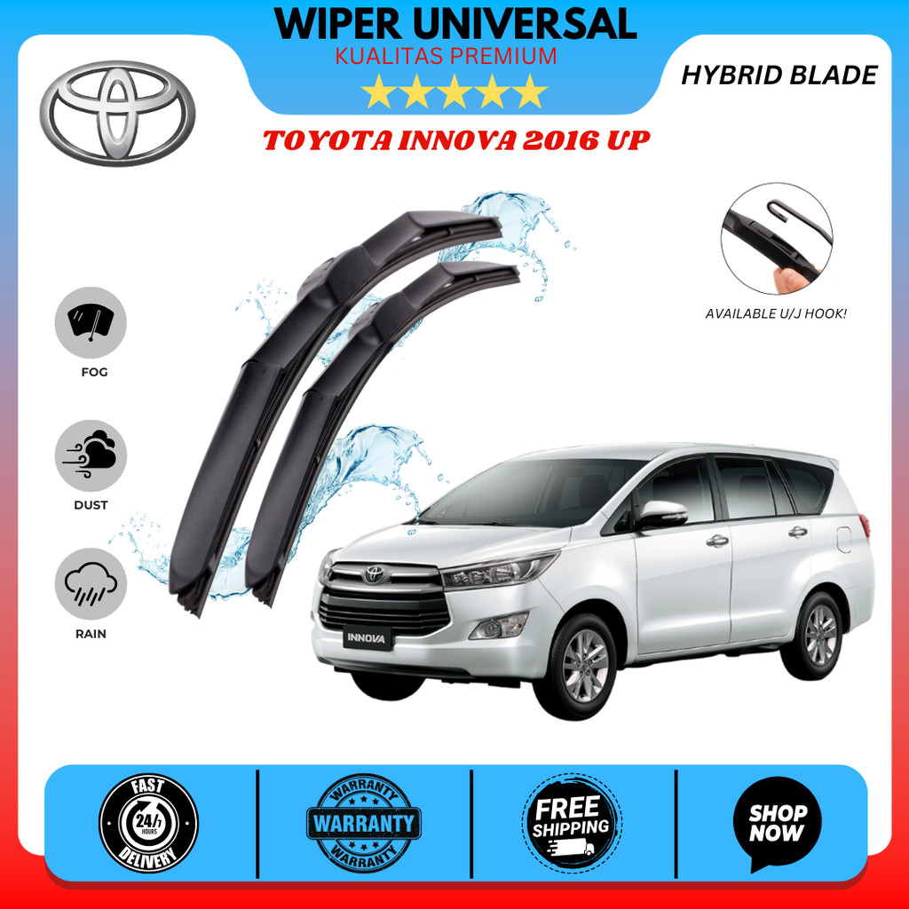 Jual Wiper Hybrid Mobil Toyota Innova Zenix Terbaru Kaca Depan Mobil ...