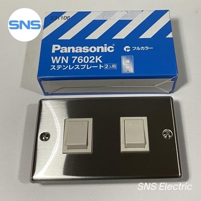Jual Saklar Seri National Panasonic Frame Stainless Cover Metal ...