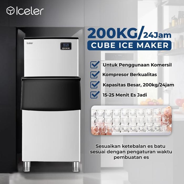 Jual Iceler Mesin Es Batu Commercial Ice Maker Icr-200 200Kg/24Jam Ice ...
