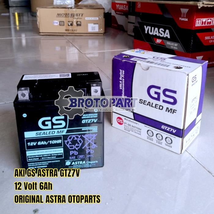 Jual Aki Motor Gs Astra Otoparts Ori Gtz7V 12V 6Ah Accu Kering Siap ...