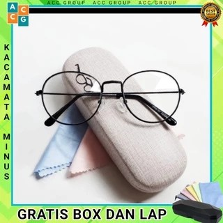 Jual NEW KACAMATA MINUS MODEL OVAL RANGKA BESI FREE BOX DAN LAP ...