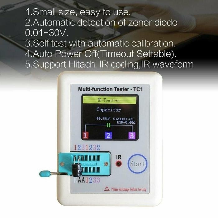Jual Color Lcd Multifunction Lcr-Tc1 Transistor Capasitor Resistor ...