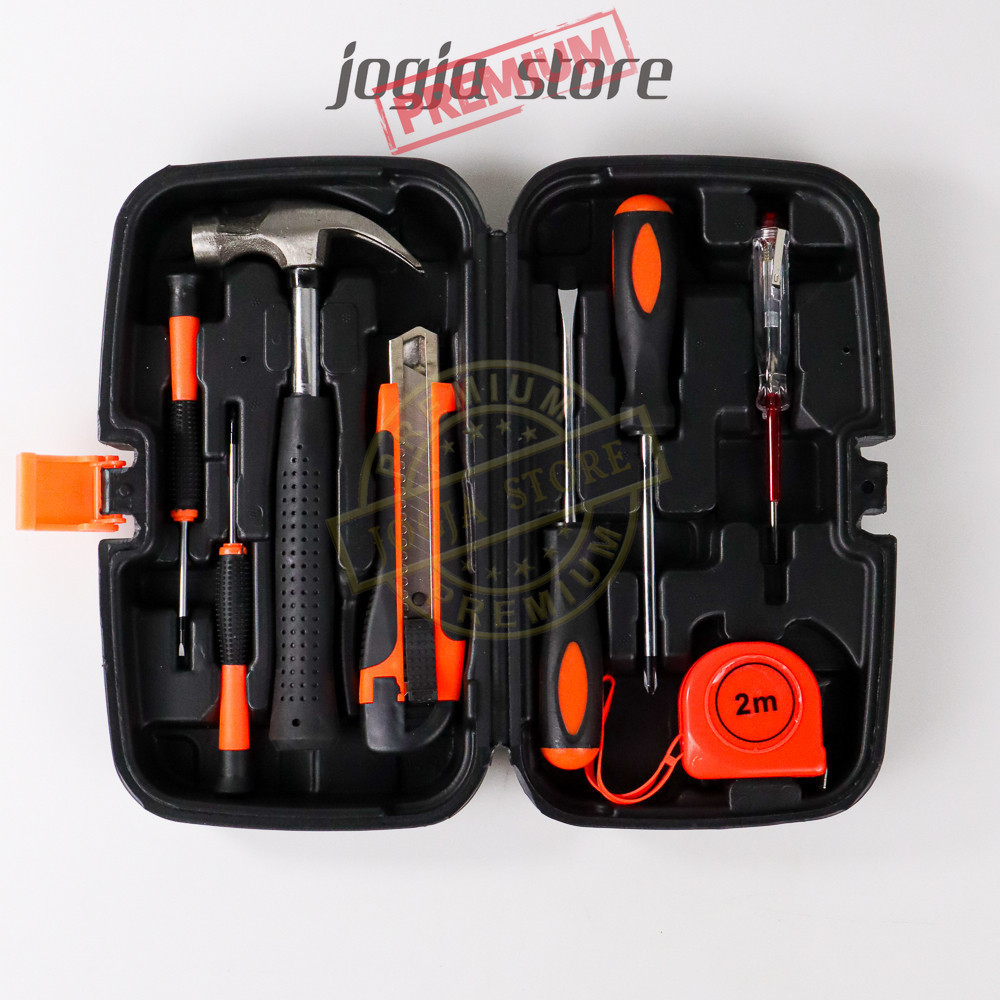 Jual Tool Kit Set 8in1 Alat Set Perkakas Tukang Palu Obeng Cutter ...