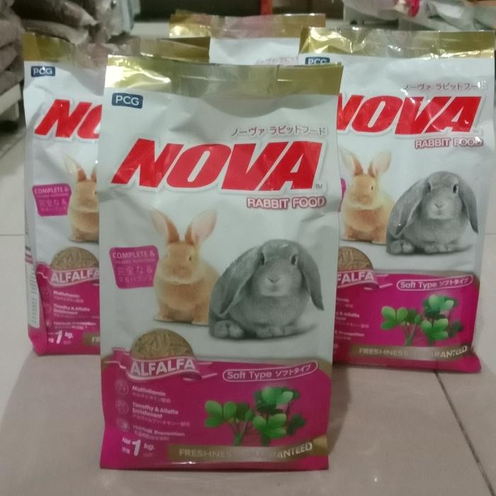 Jual tersedia nova rabbit food alfalfa 1kg - makanan kelinci freshpack ...