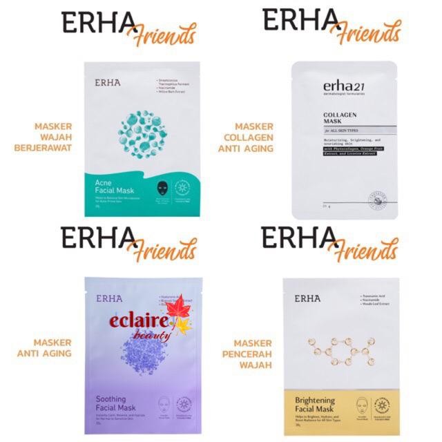 Jual Pilihan- Masker Erha 21 / Acne Brightening Soothing Collagen ...