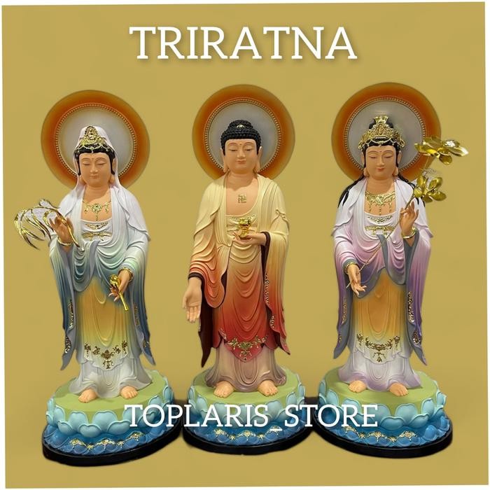Jual Patung Tri Ratna Buddha Sie Fang San Sen | Shopee Indonesia