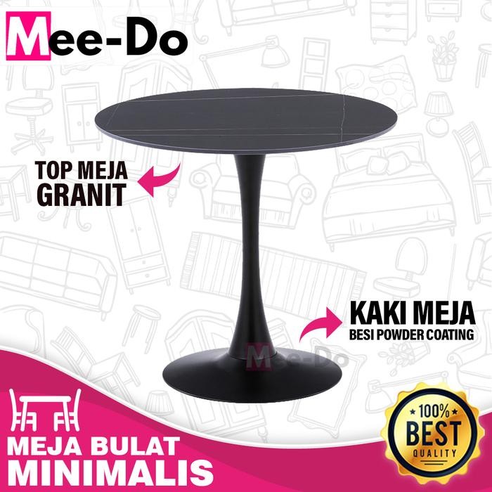 Jual Pilihan- Meja Makan Bulat Granit Mee Do Minimalis Round Dining ...