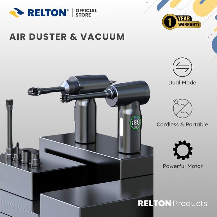 Jual PREMIUM RELTON Wireless Air Duster + Vacuum Cleaner Portable 2 in ...